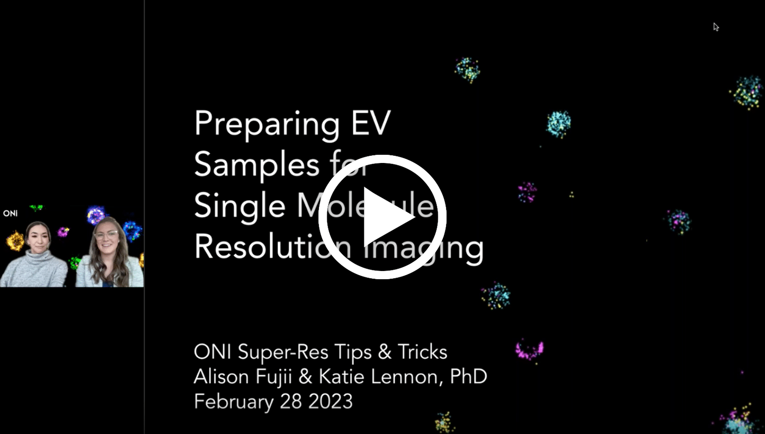 Preparing EV Samples for Single Molecule Resolution Imaging | ONI